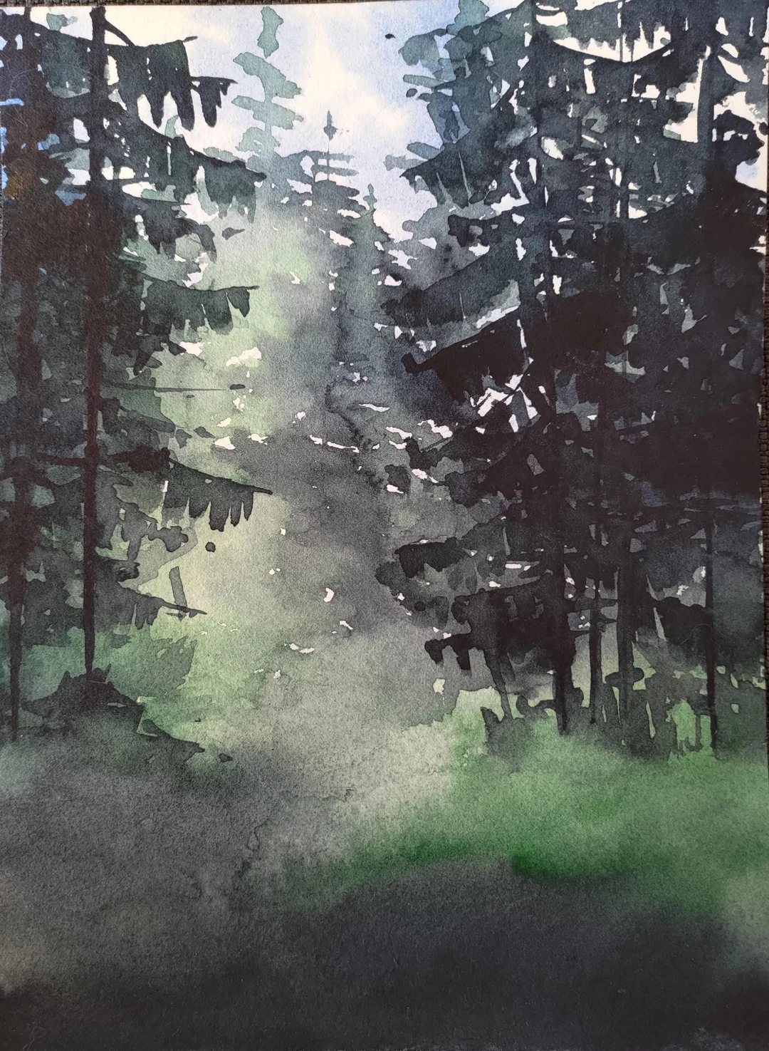 Forest, Me, Watercolor, 2023 | Scrolller