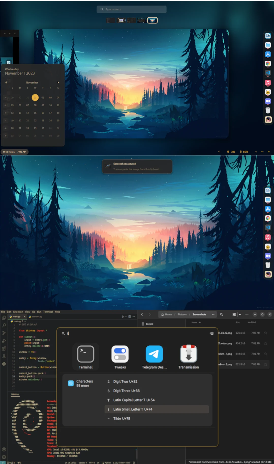 [GNOME] first rice i hate top bars | Scrolller