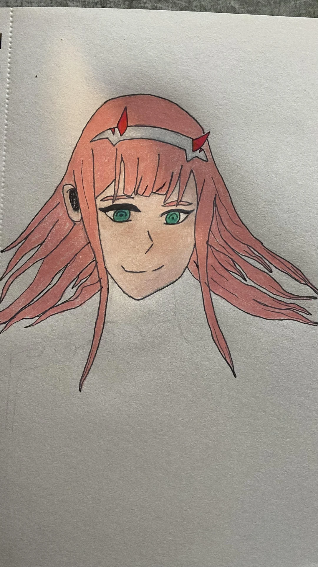 My attempt at a Zero Two drawing. | Scrolller