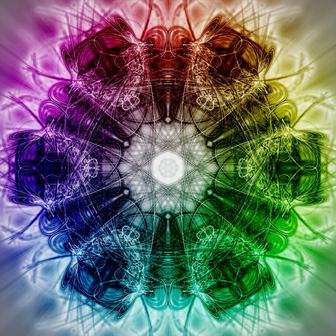Stained Color Wheel Mandala, Me, Digital, 2022 | Scrolller