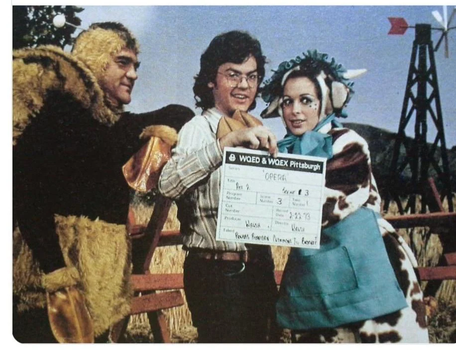 Michael Keaton as a PA on the set of Mister Rogers 1973. | Scrolller