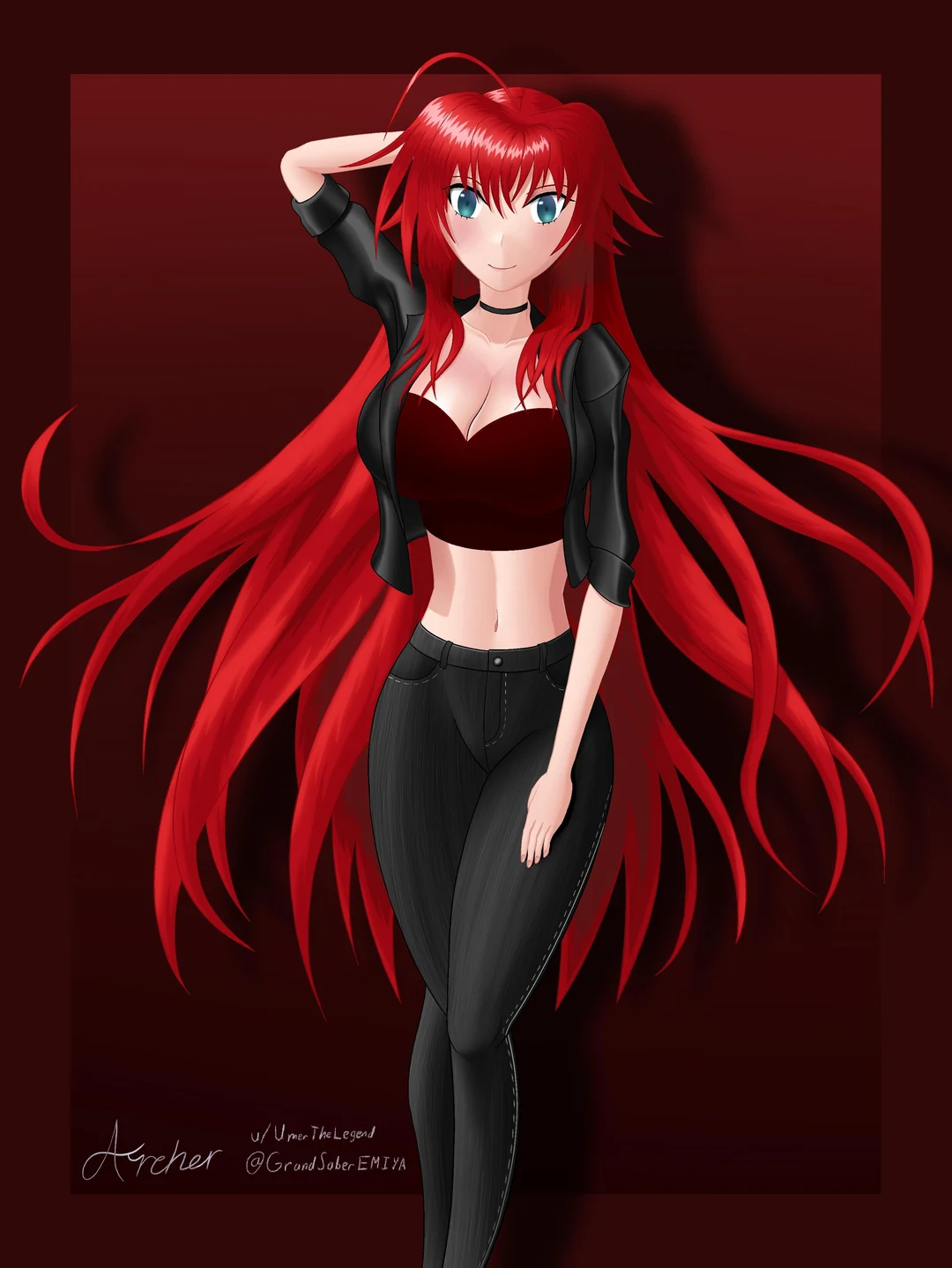 Rias Gremory art by me | Scrolller