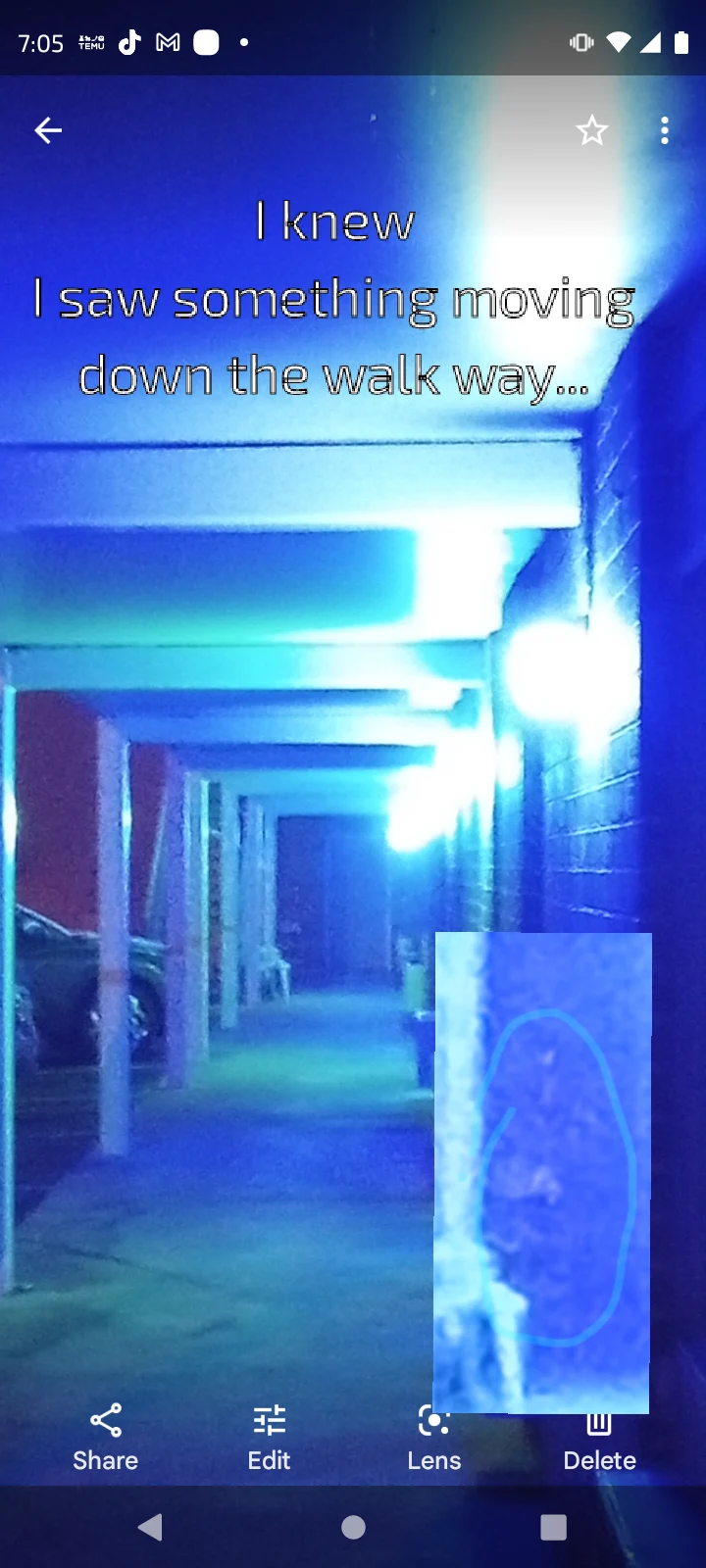 Some figure outside at night I saw something moving | Scrolller