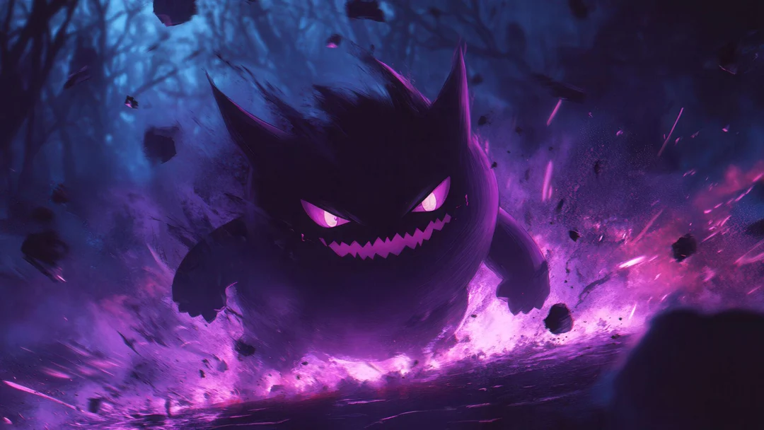 Gengar In The Dark Forest [1920x1080] | Scrolller