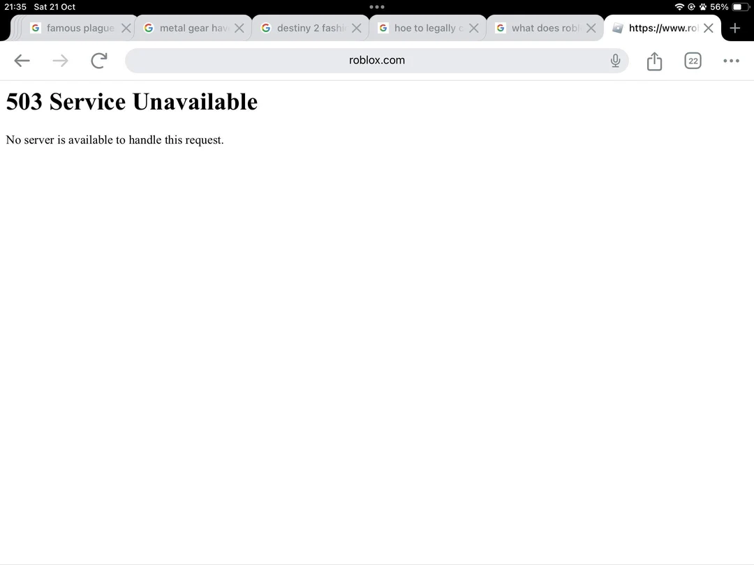 Roblox is down again | Scrolller