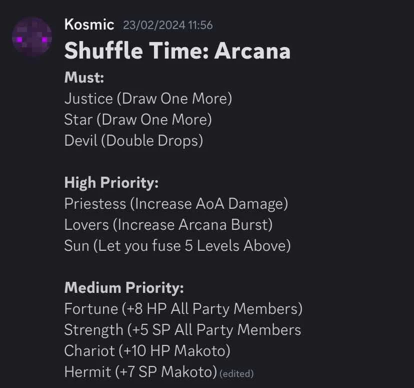 Here is a minor suggestion for picking Major Arcana on Shuffle Time. Enjoy. (PS. Not me btw ...