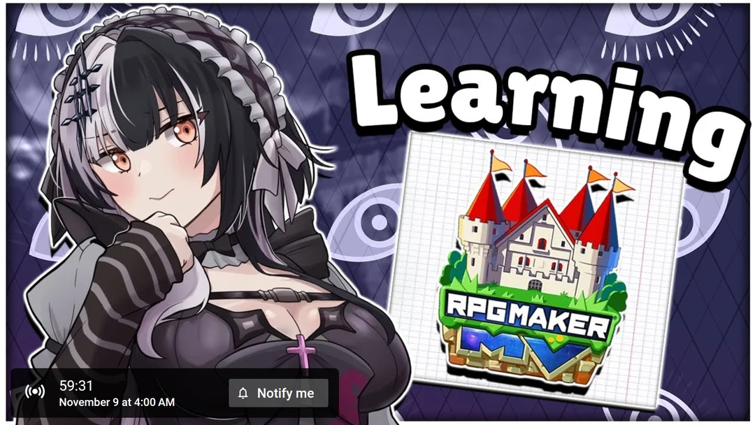 Shiori will be streaming of her re-learning RPG Maker MV | Scrolller