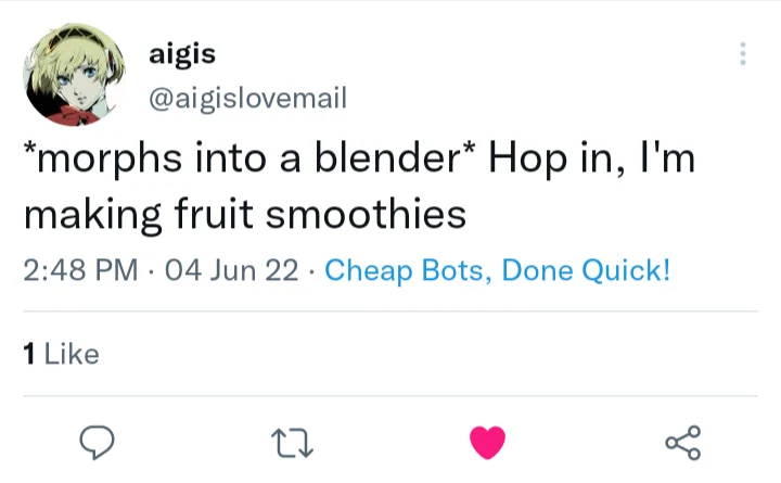 I love these Persona themed Bot Accounts | Scrolller