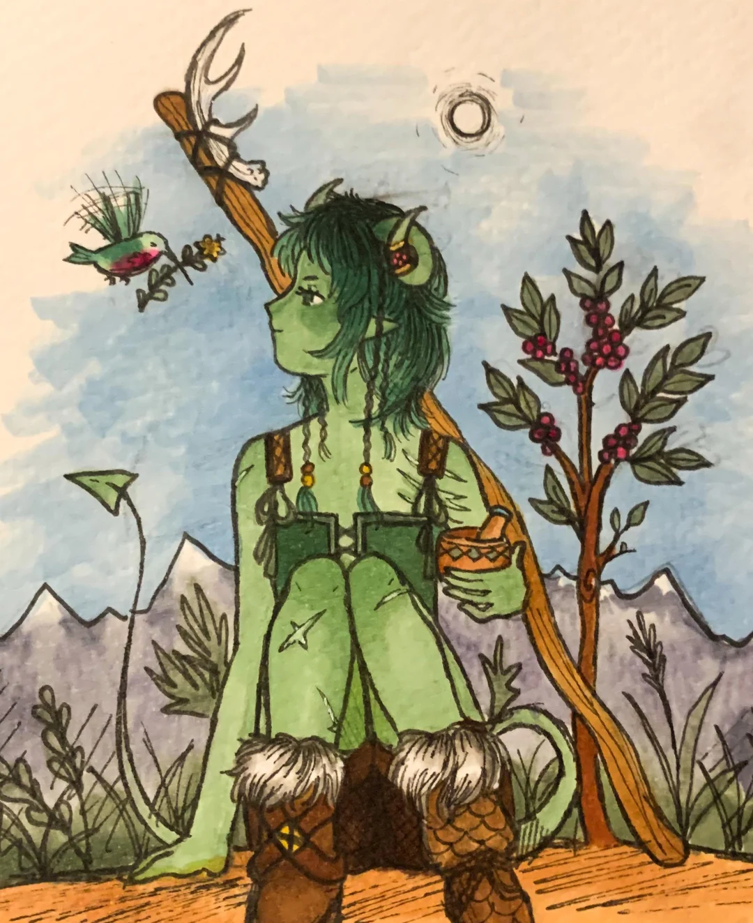 [OC] jade the tiefling druid 🪴 | Scrolller