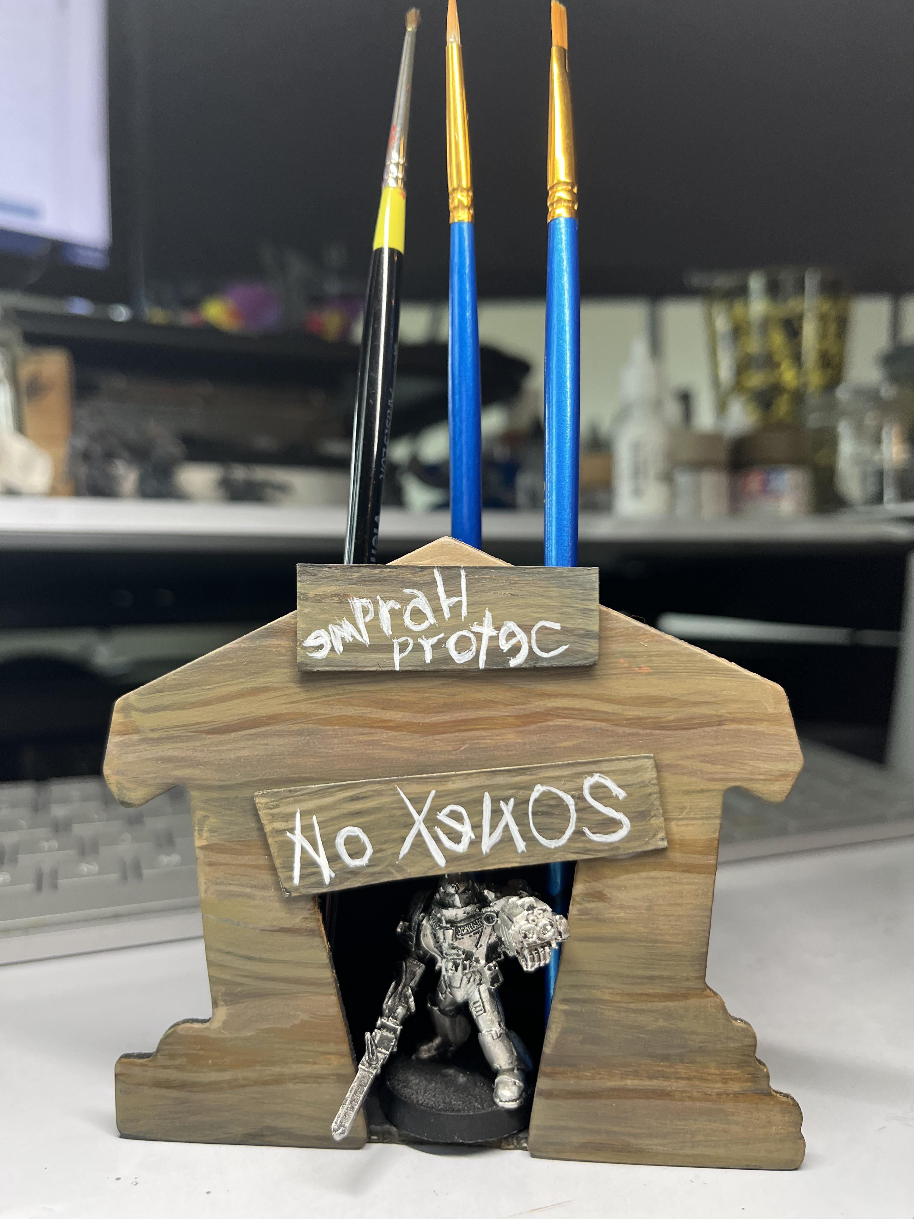 My WIP paint brush holder | Scrolller