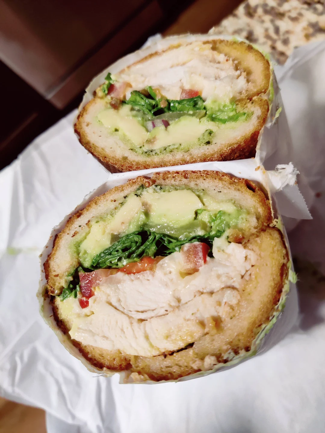 Hot mama - Grilled chicken, pepper jack, lettuce tomato red onion, chipotle aioli, avocado ...