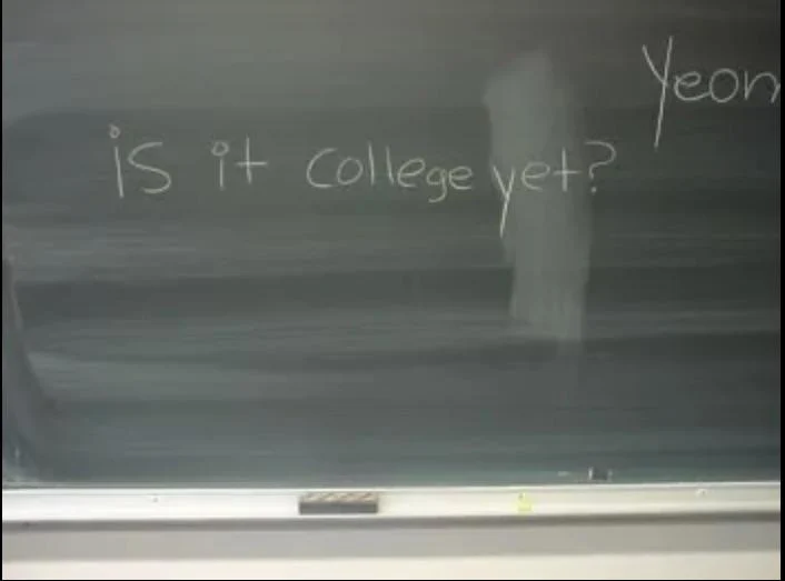 Something I wrote on the blackboard before I took one of my last finals, 2004 😂 | Scrolller