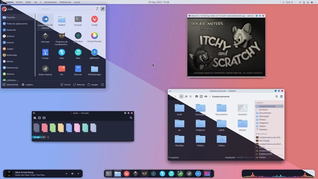 [Plasma KDE] Itchy and Scratchy new plasma themes | Scrolller