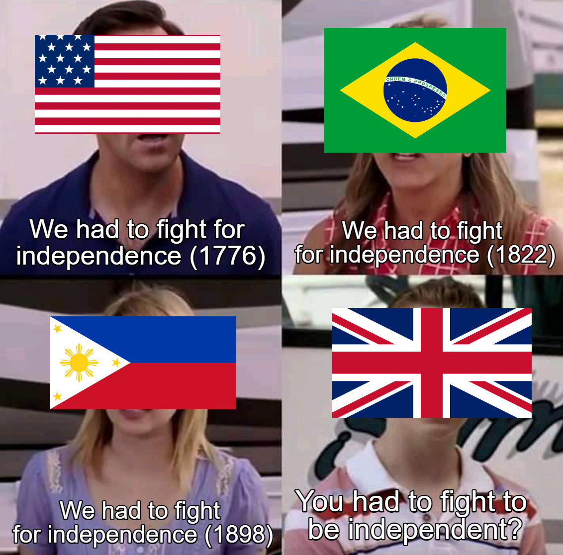 The guys people are fighting for independence FROM | Scrolller