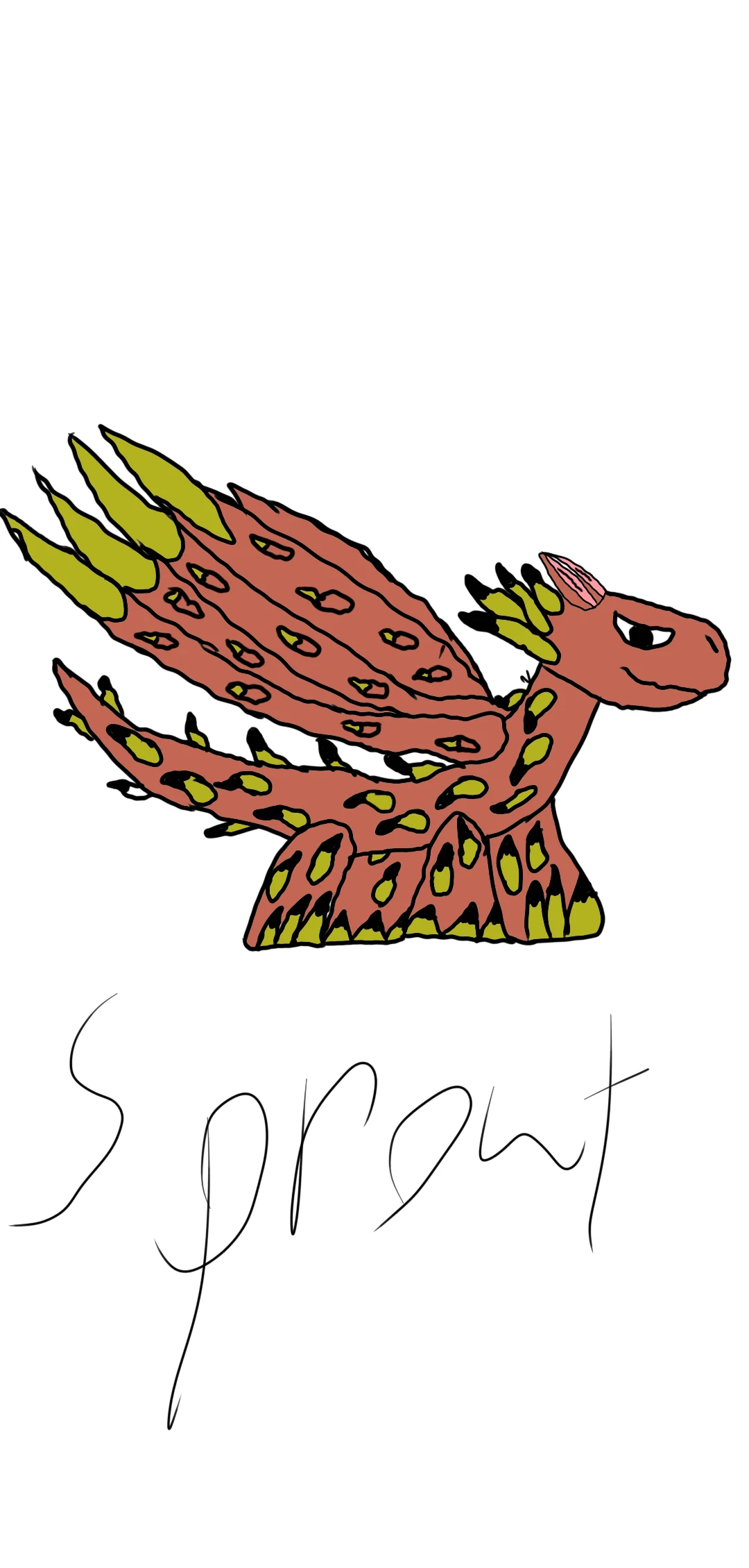 Sprout the Dragon Fruit, Fun Fact: his wing can be taken off and eaten because it's a literal ...