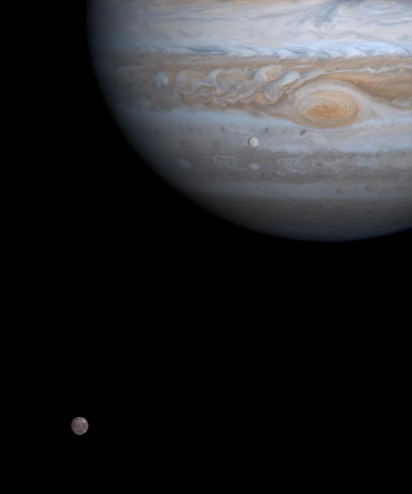 Europa & Callisto orbiting Jupiter by Cassini | Scrolller