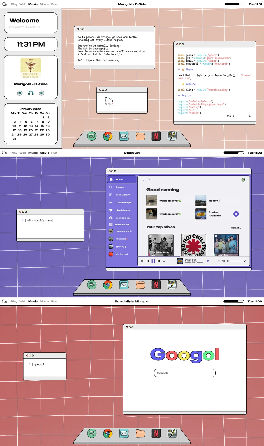 [AwesomeWM] Trying Something Different | Scrolller