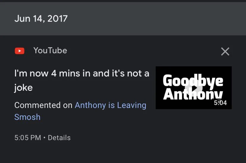 Bye Anthony Comment | Scrolller