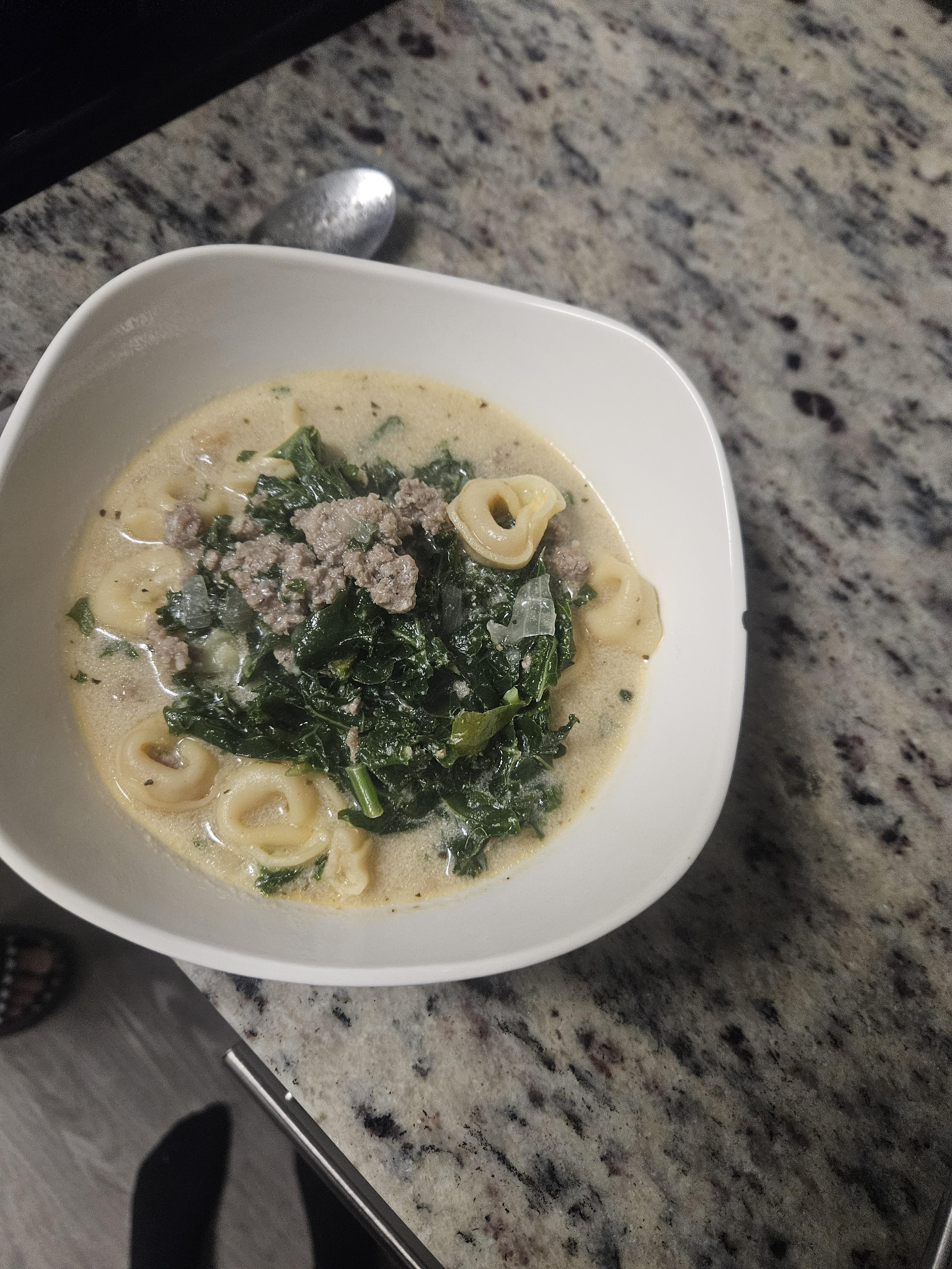 [homemade] sausage and tortellini soup | Scrolller