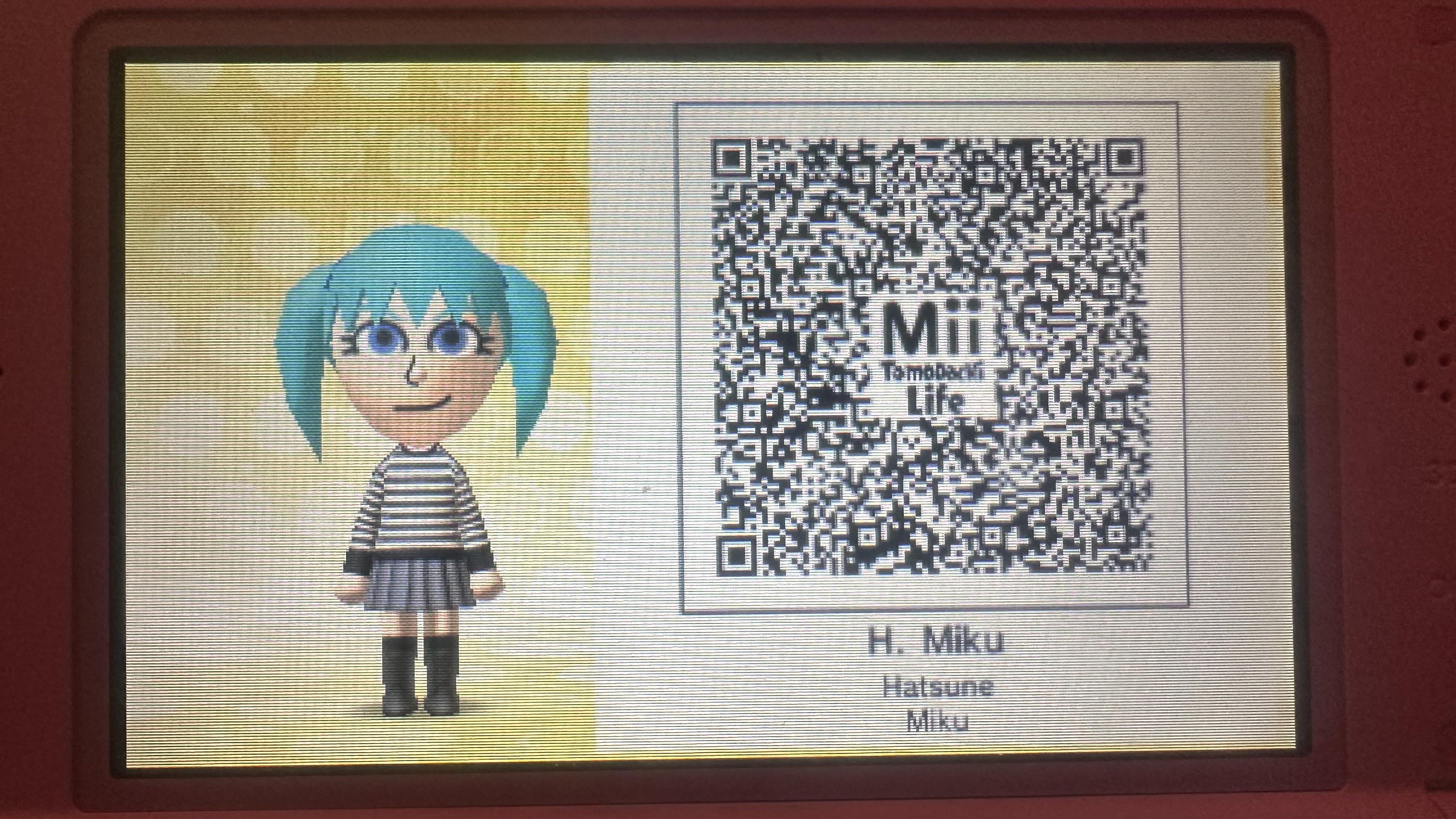Show me my miis that you scanned in your island and here’s my two miis in QR codes | Scrolller