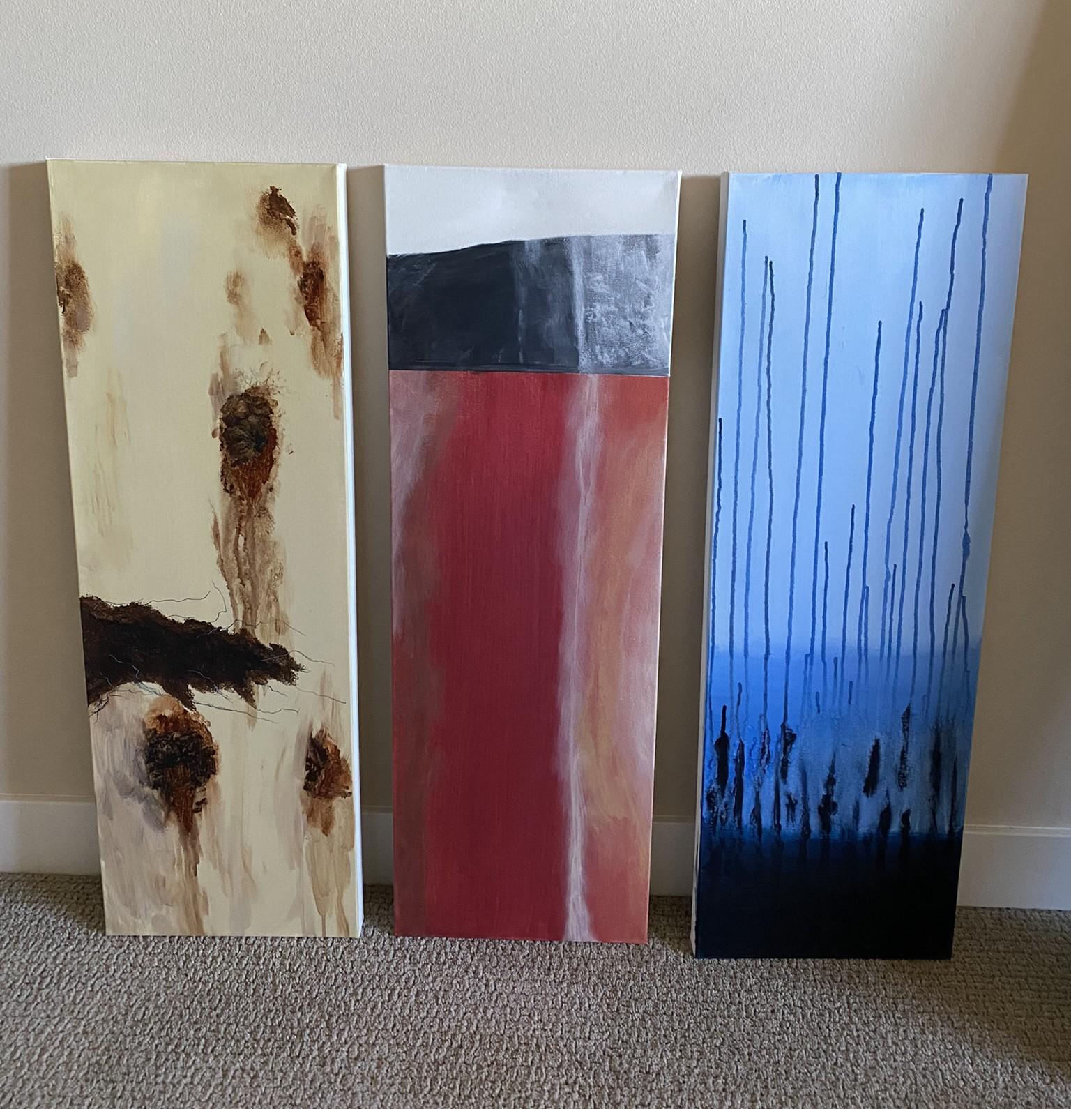 Acrylic triptych based on my favorite NIN album covers | Scrolller