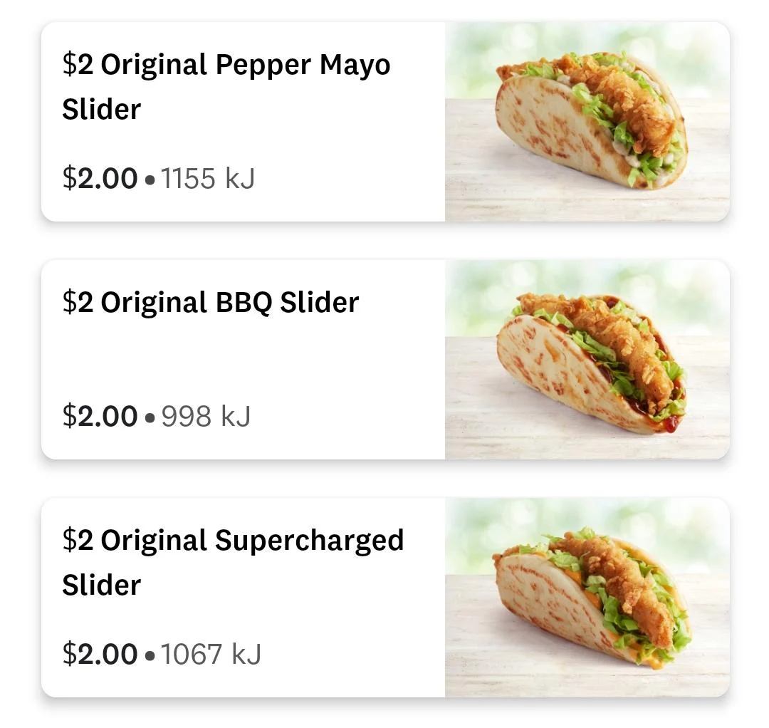 KFC $2 sliders. | Scrolller