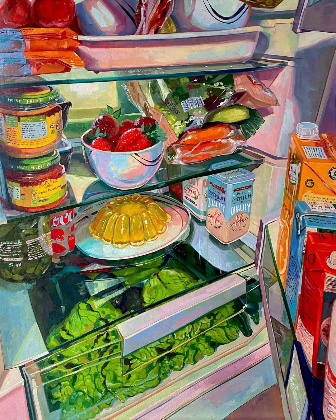 My Fridge, Alai Ganuza, Oil on canvas, 2022 | Scrolller