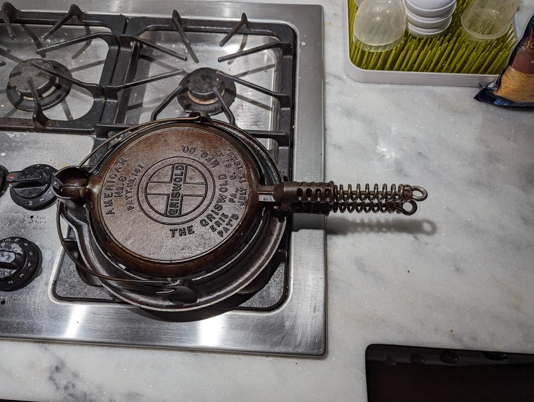 Sunday morning waffles on my antique iron | Scrolller