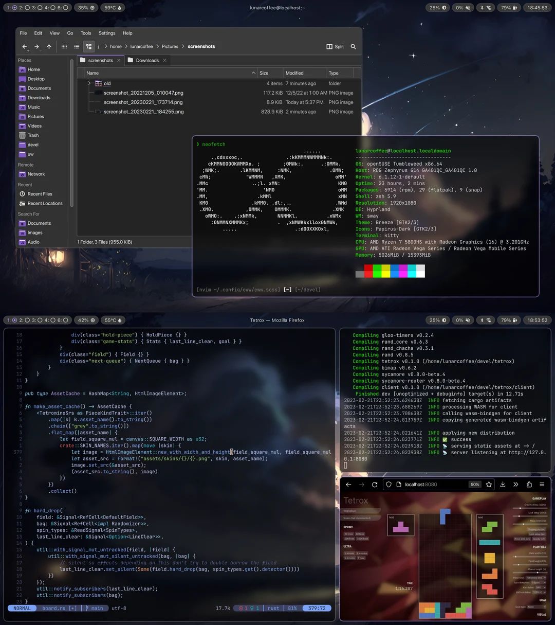 [Hyprland] simple first rice :] | Scrolller