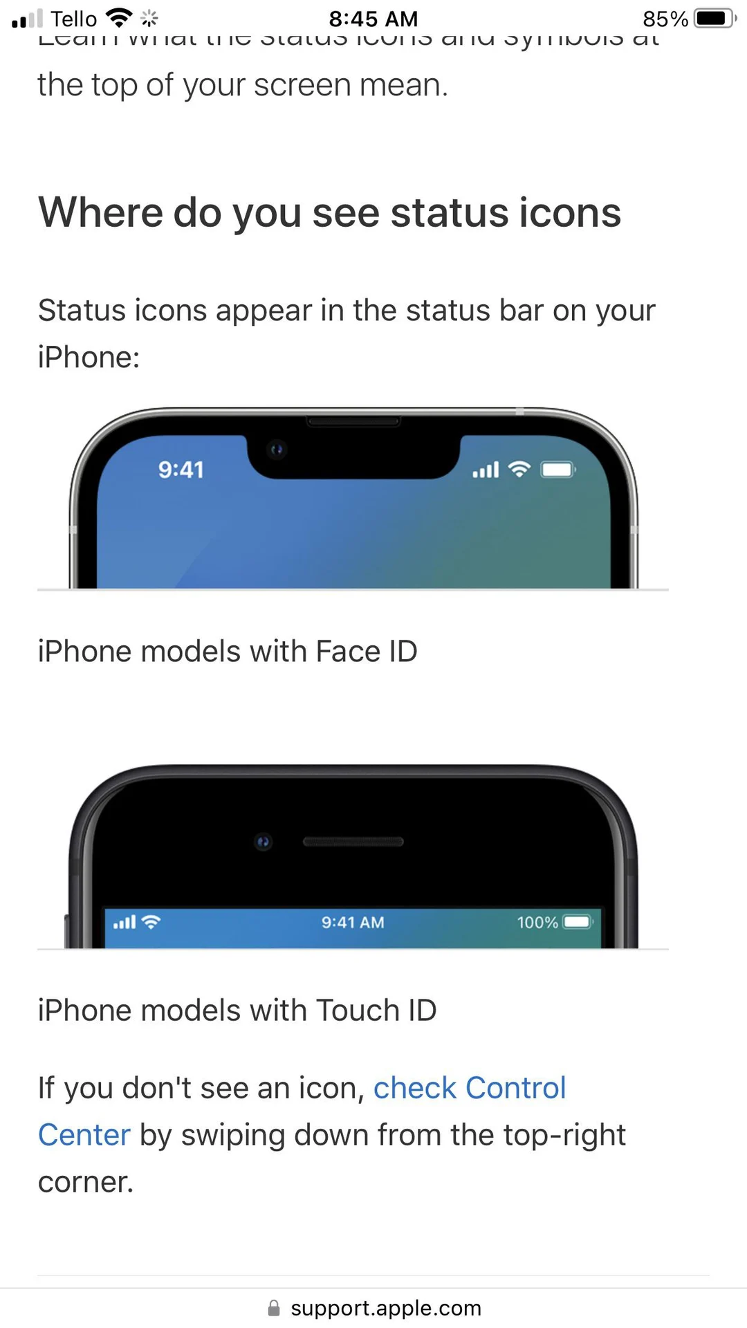 Is there any way to get an iPhone with Touch ID to display the status bar like a newer iPhone ...