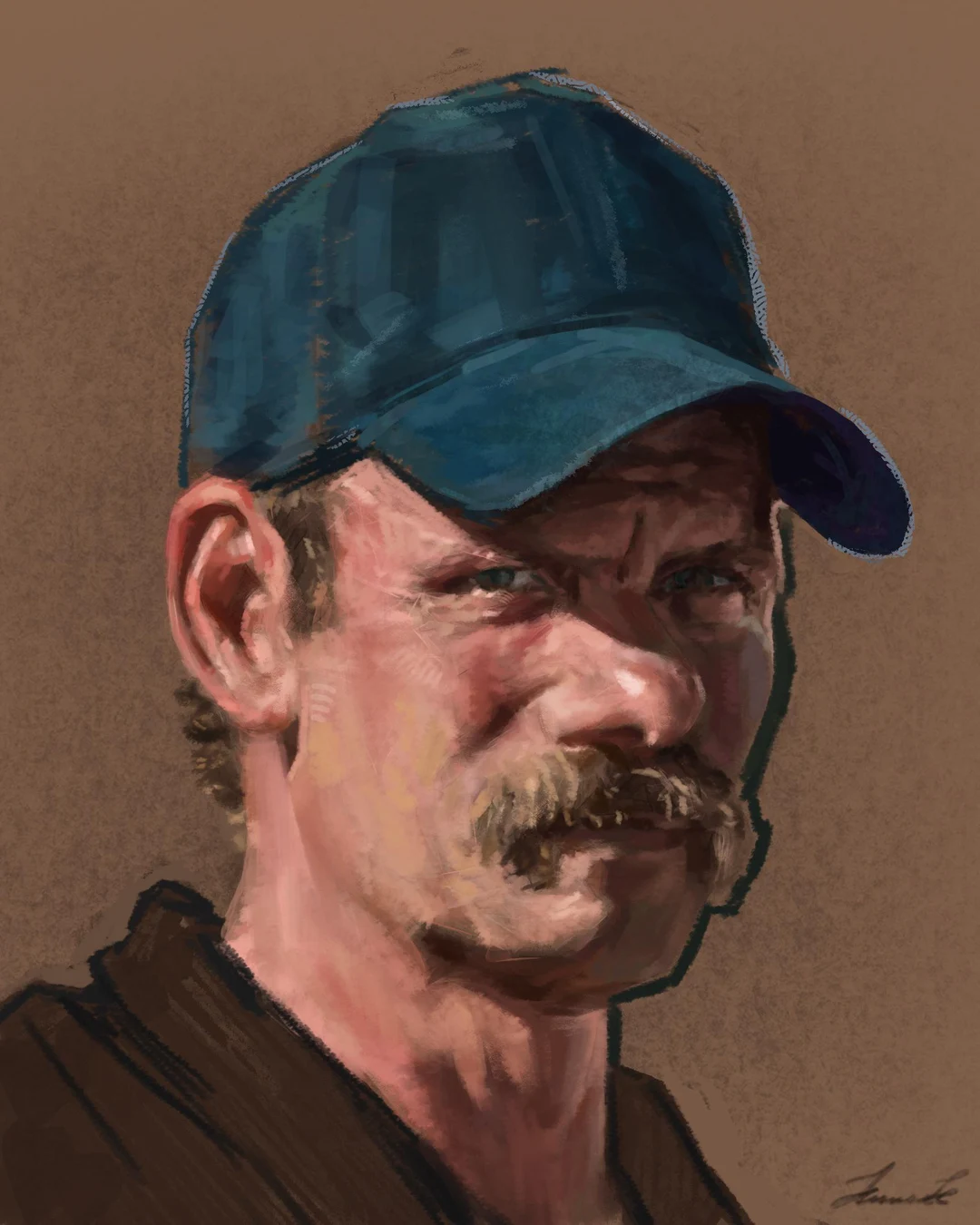 Blue cap, by kaimirk (me), Procreate, 2023 | Scrolller