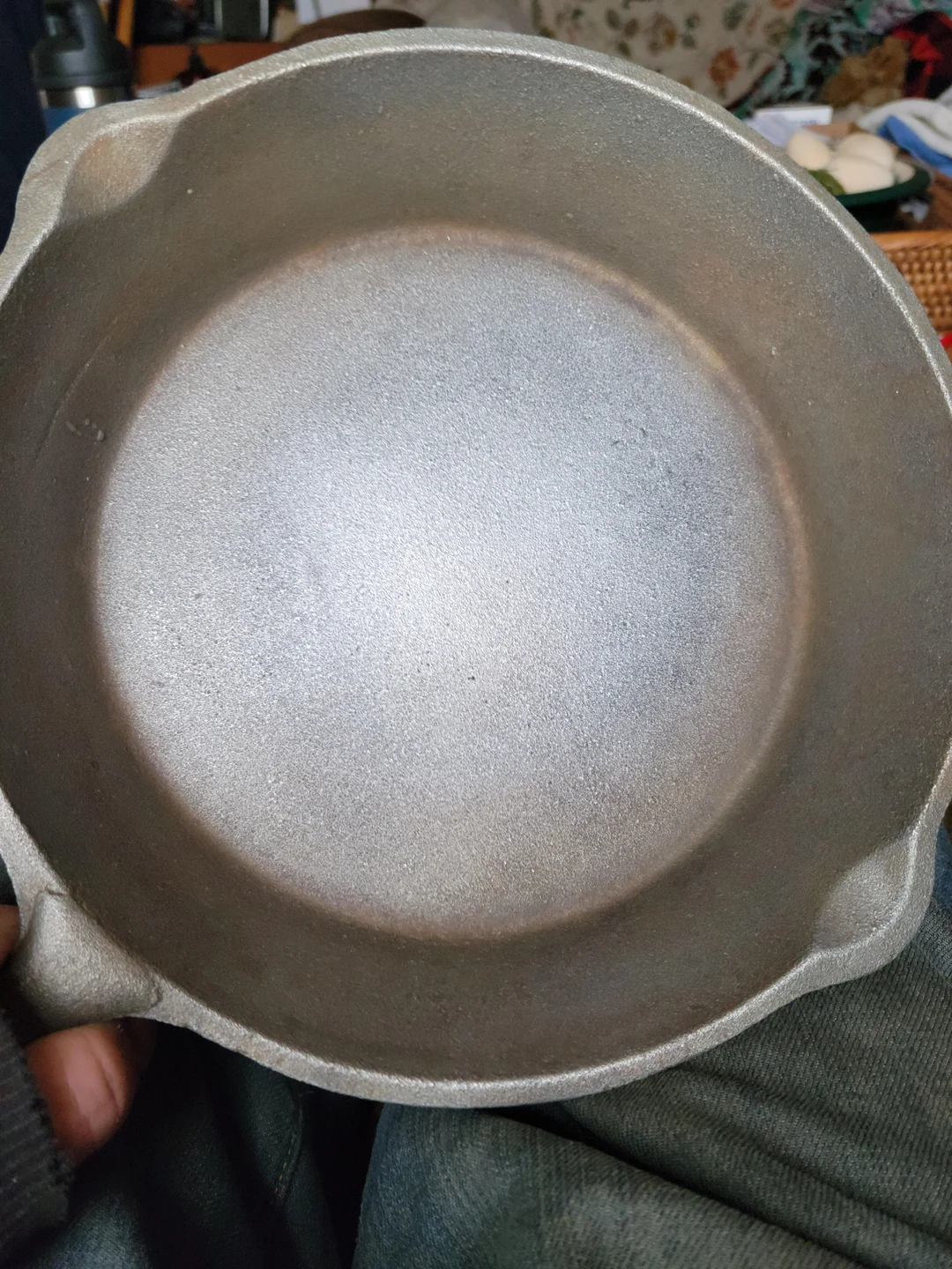 Is this stripped enough to season? The rusty patina bothers me a little will it effect the pan ...