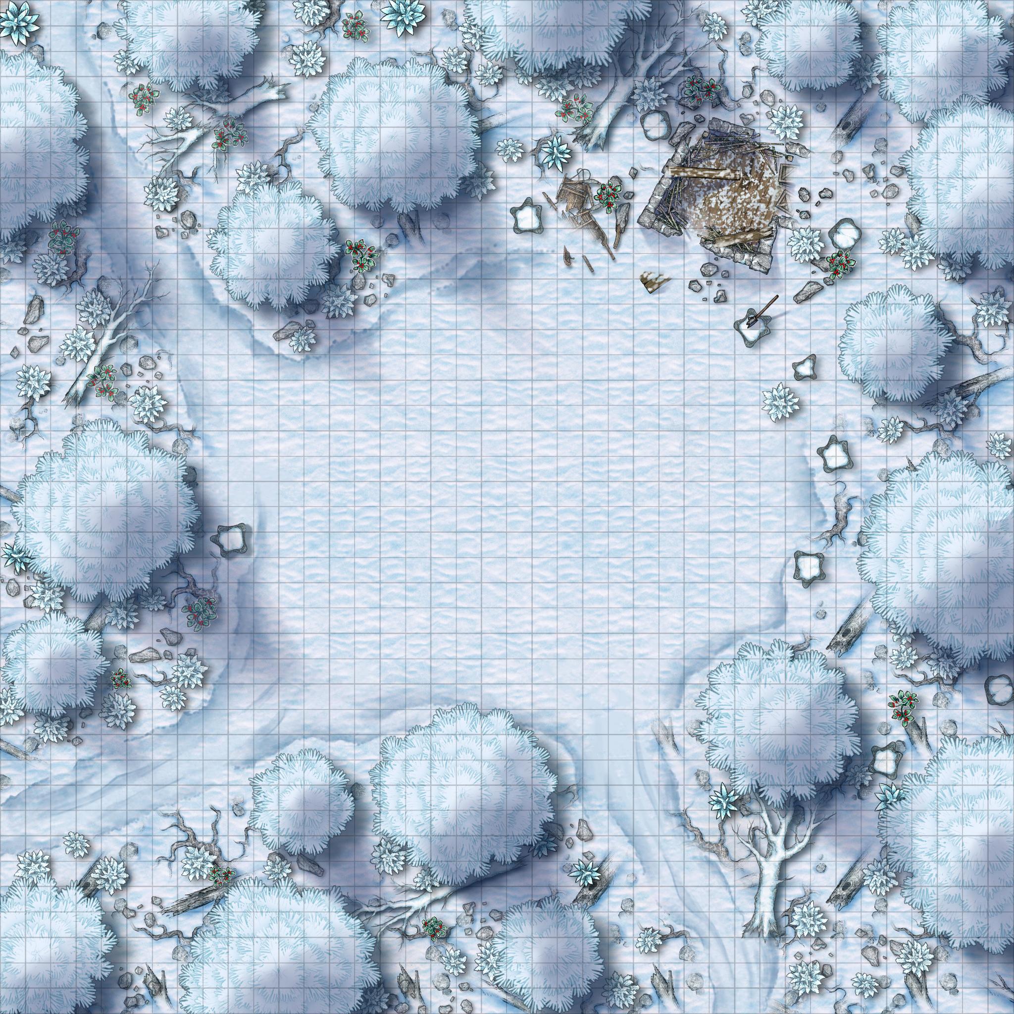 Winter meadow 40x40 | Scrolller