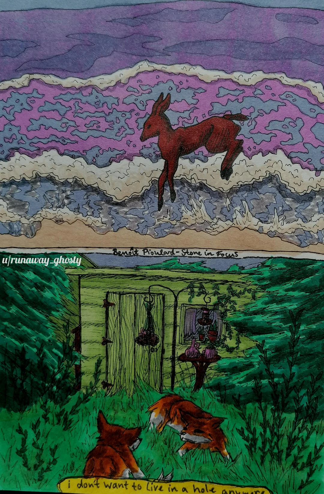 Quiet scenes (references from pinterest), runaway_ghosty, markers, 2024 | Scrolller