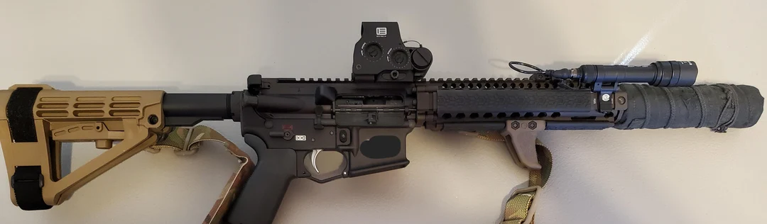 LMT Lower DD MK18 Upper. Just completed her and can't wait to get some rounds through her. Only ...