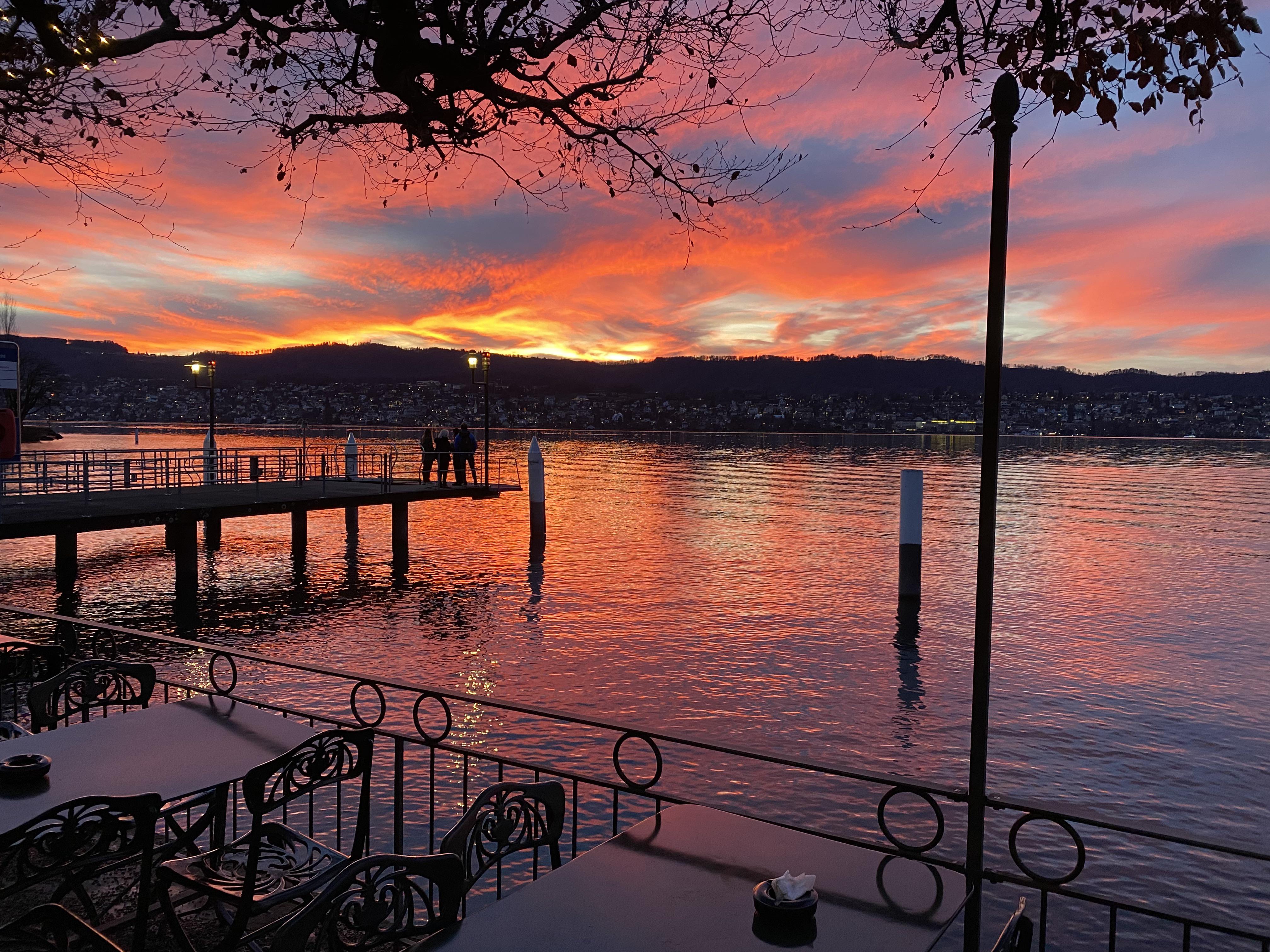 Sunset Lake Zurich | Scrolller