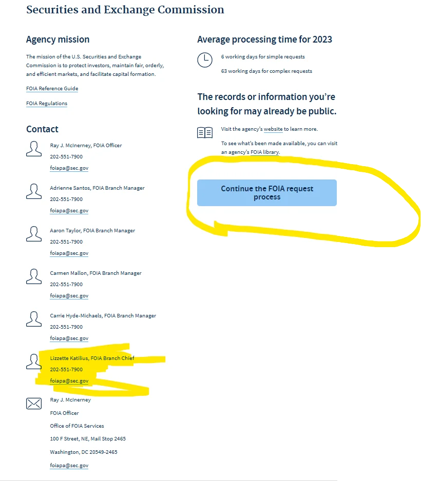 FREEDOM OF INFORMATION LINK for the SEC in comments! LFG LEGENDS! | Scrolller