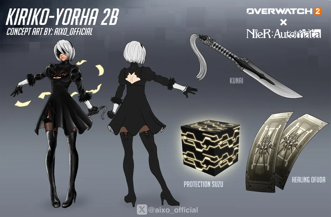 Kiriko as 2B | Scrolller