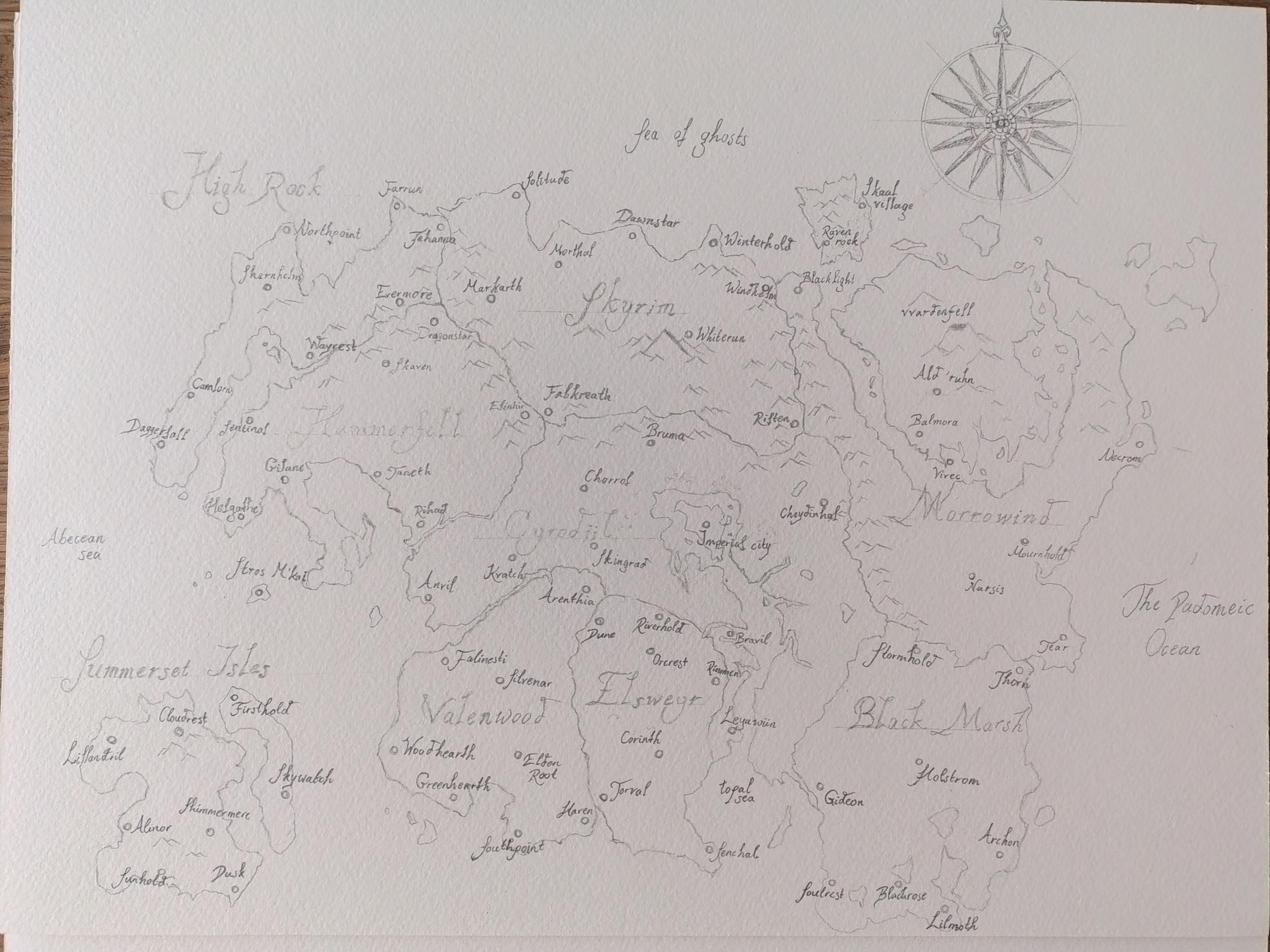 Drawing a map of Tamriel! (WIP) | Scrolller