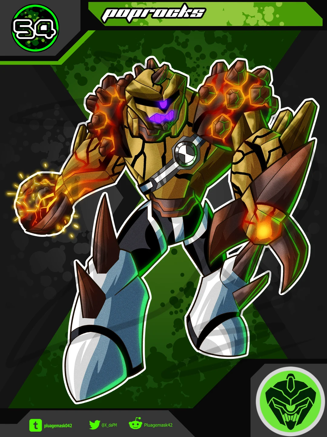 Ben 10 Re-Redesigned - Poprocks; The Omnitrix's sample of a Phosphosapian | Scrolller