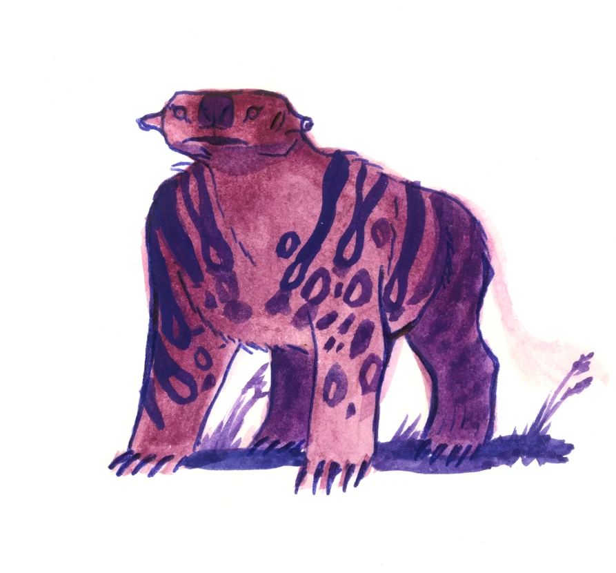 A full body sketch of an alien apex predator. | Scrolller