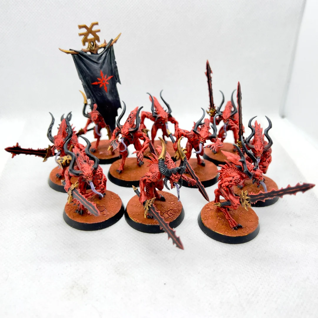 [OC] Khorne Bloodletters, my first attempt to the daemons. C&c are welcome:) | Scrolller