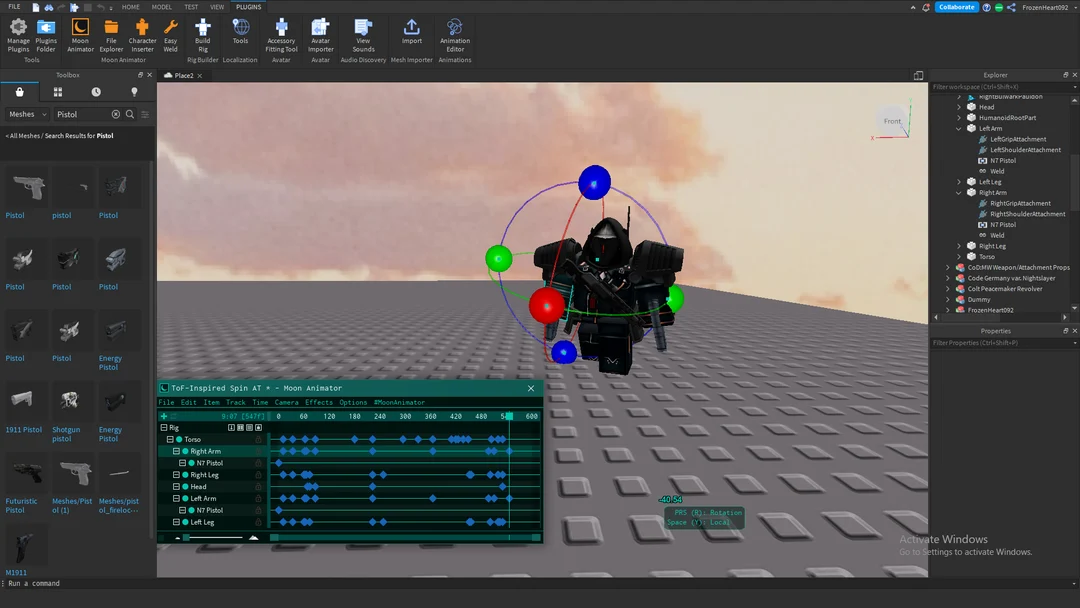 Just messing around with Moon animator and making some animations inspired by other games ...