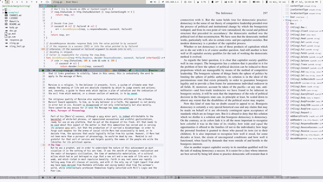 [DWM] Emacs, Reading, Noting, Programming | Scrolller