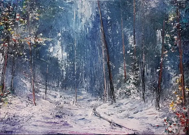 "Winter Shadows", oil on canvas | Scrolller