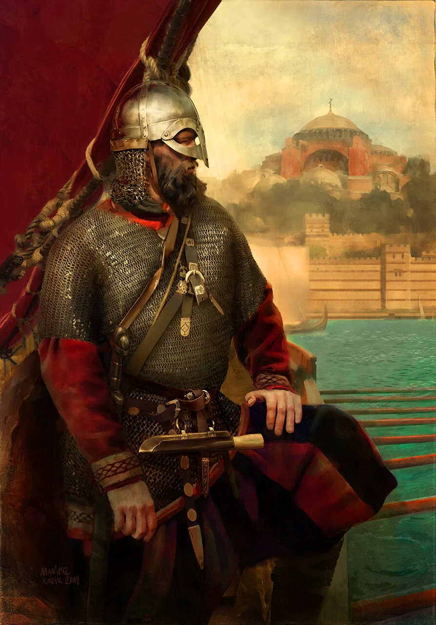 Viking in Constantinople - Varangian Guard. by Mariusz Kozik. (894 x 1280) | Scrolller