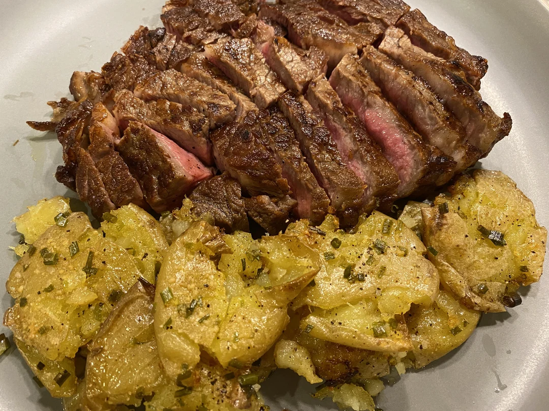 I made steak for the first time! Butter-basted ribeye for my husband's birthday. | Scrolller