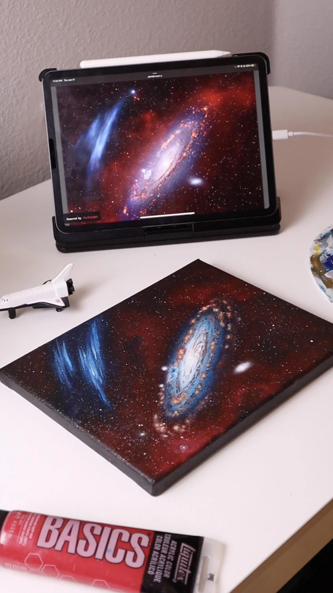 My attempt at painting the newly discovered andromeda oxygen arc. Reference photo by Astro Falls ...