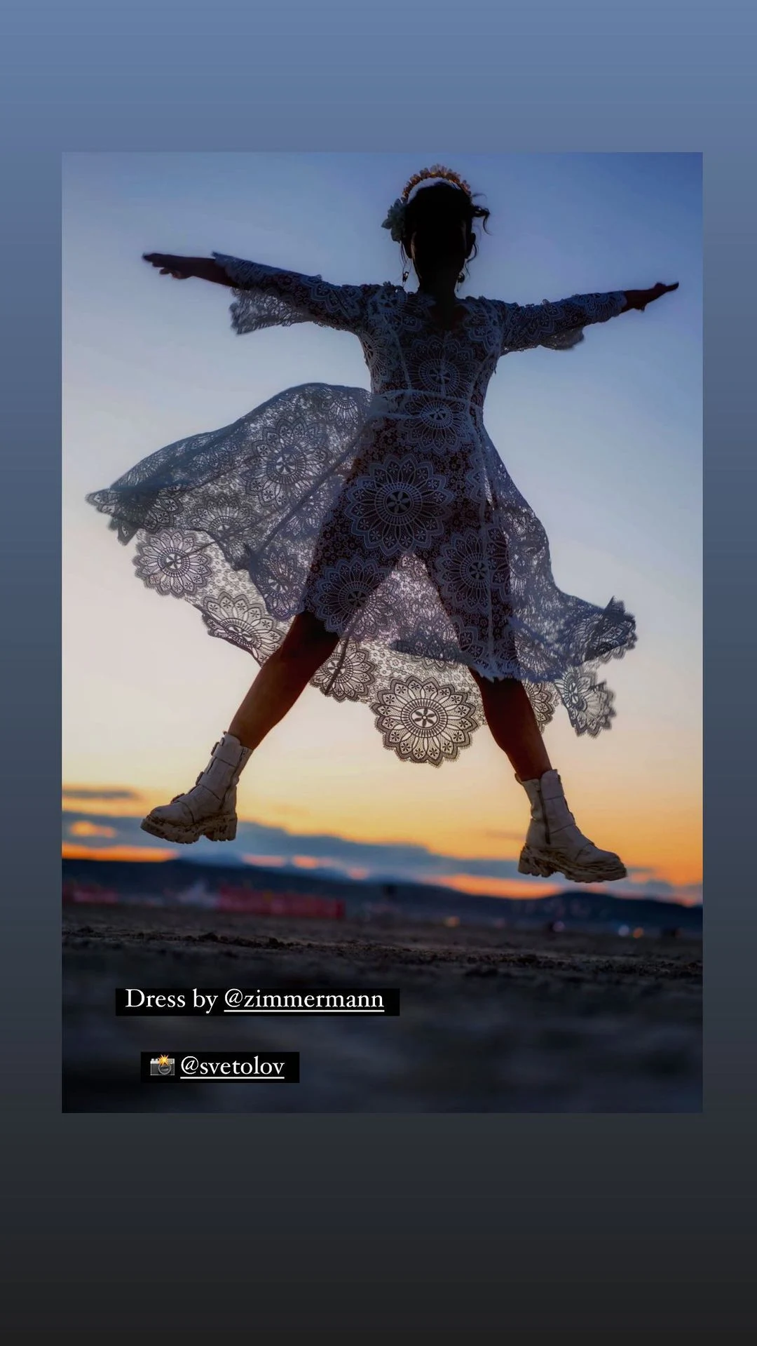 Burning-Man Wedding-Dress Jumping-Jack (IG story 9/26/23) | Scrolller