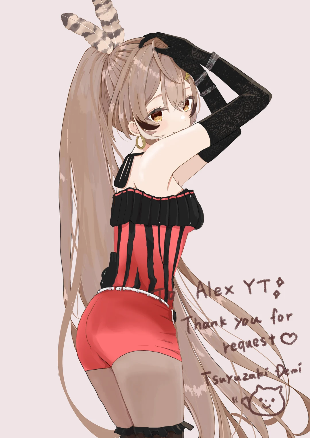 Mumei in Mya's outfit (art from Demitsuyuzaki) | Scrolller